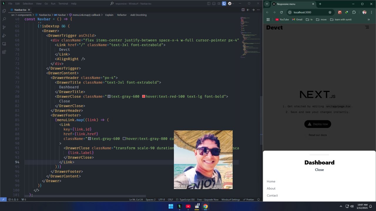 How to Build a Modern Responsive Menu Using Next.js & ShadCN UI - YouTube