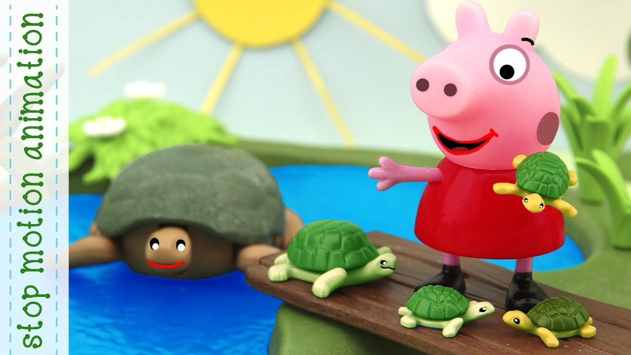 Little turtles Peppa Pig stop motion movie New episode in english 2018 ...