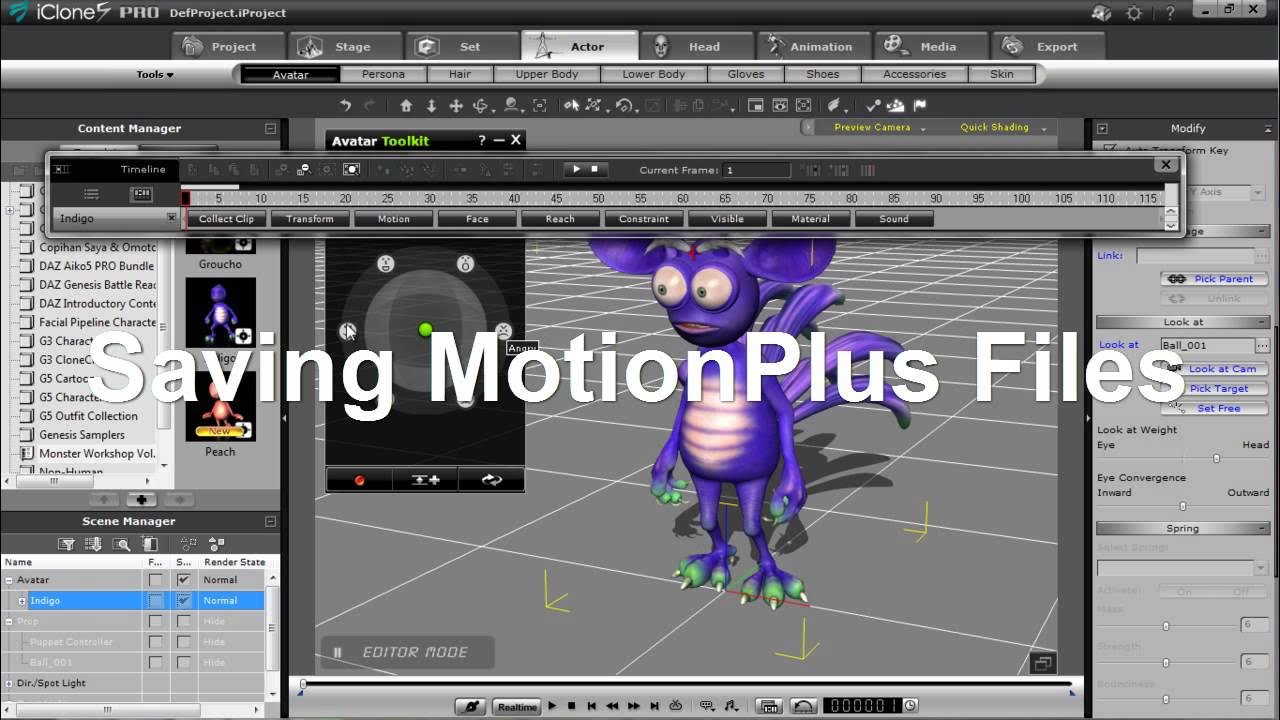 iClone 5 Tutorial - Introduction to MotionPlus - YouTube