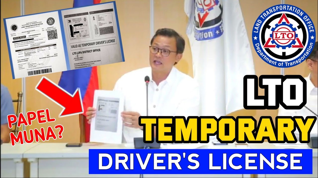 LTO Temporary Driver's License | Papel muna ang Lisensya 2023 - YouTube