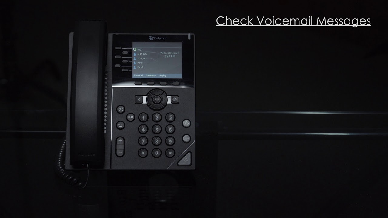 Voicemail VVX 350 - YouTube