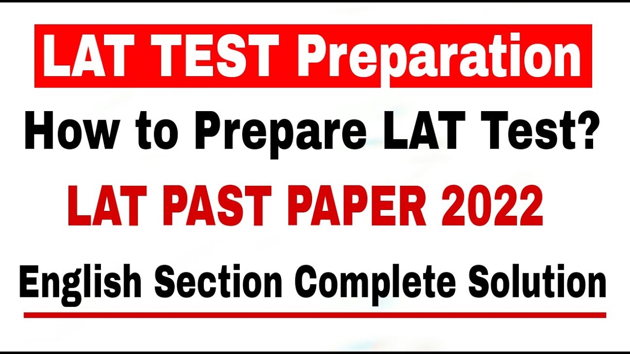 LAT (Law Admission Test) 2022 English Section Complete Solution | lat ...