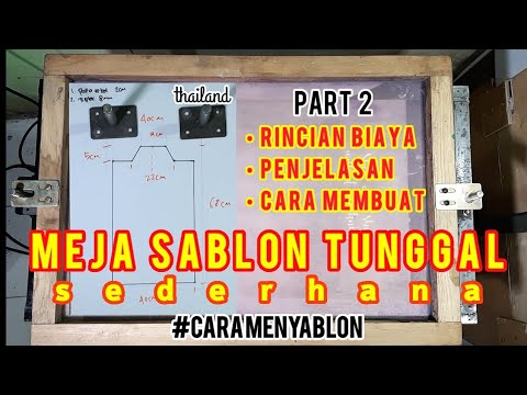 Meja Sablon Tunggal || cara menyablon kaos || @penjahitmuda - YouTube