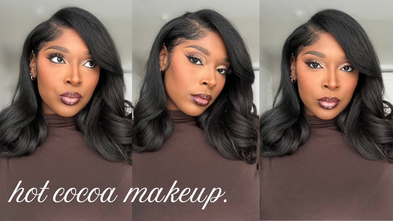 HOT COCOA GLAM | in depth holiday makeup tutorial & yap - YouTube