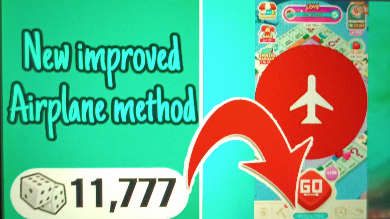 Monopoly go the new advanced "airplane" mode ,easy to do 💪🏻💲 - YouTube