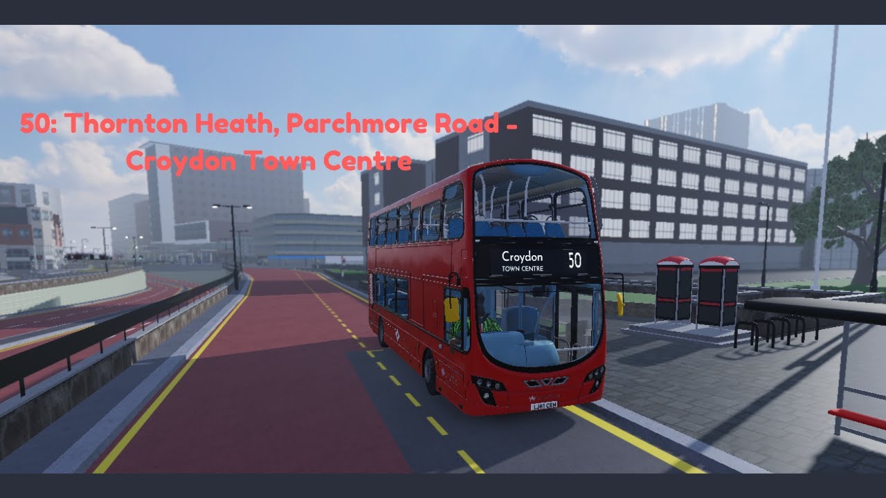 50 to Croydon Town Centre | Full Route View on G2 DB300 Arriva | Roblox ...