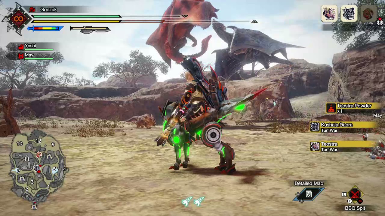 Mh Rise - Teostra vs Kushala Daora - Elder Dragon Turf War - YouTube