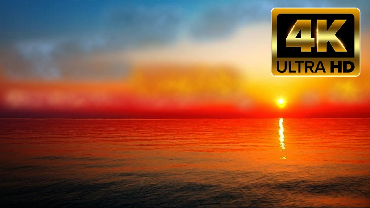 4K Ultra HD 60fps Sunset 8 Background with Relaxing Meditation Yoga Spa ...