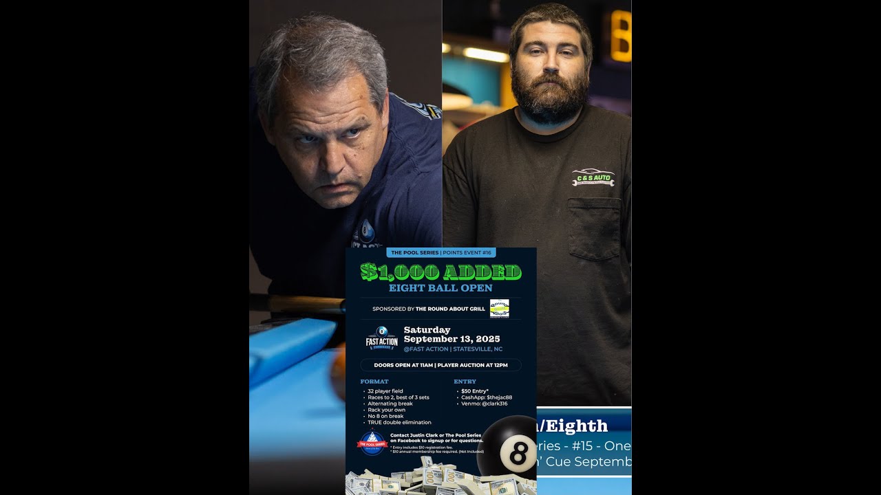Clint Clark vs Bruce Campbell - 8 Ball Tournament - Final Four Winners ...
