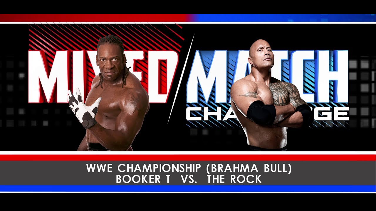 WWE 1 on 1 WWE Championship Match Booker T vs The Rock - YouTube