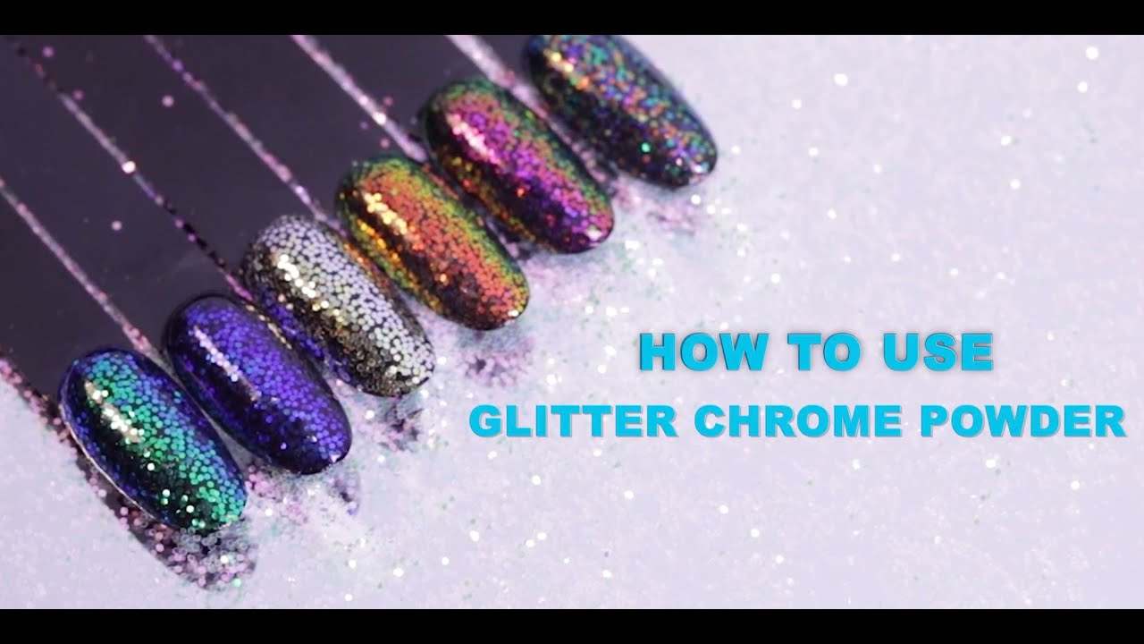 Learn how to use Glitter Chrome Powder on your nails by Dipika Parihar ...