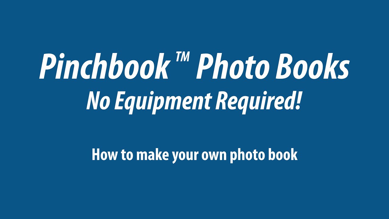 How to make a pinchbook photobook - YouTube