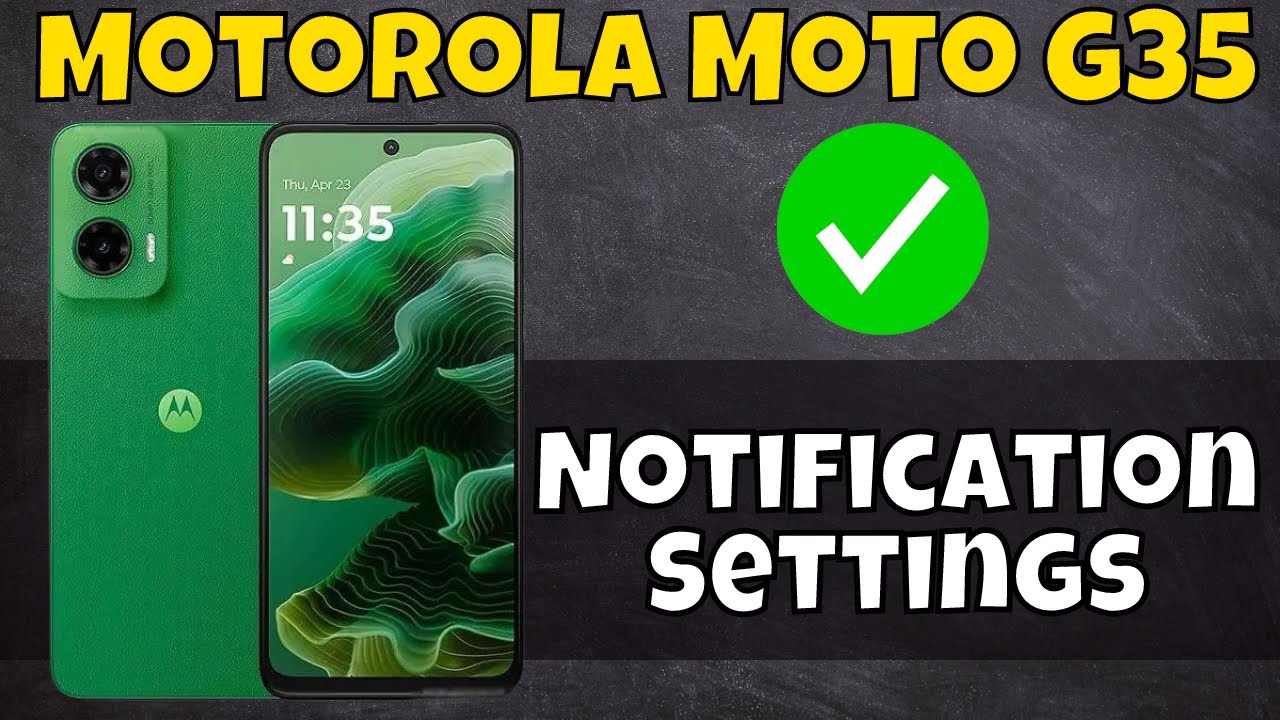 Motorola Moto G35 Notification Settings || How to set custom ...