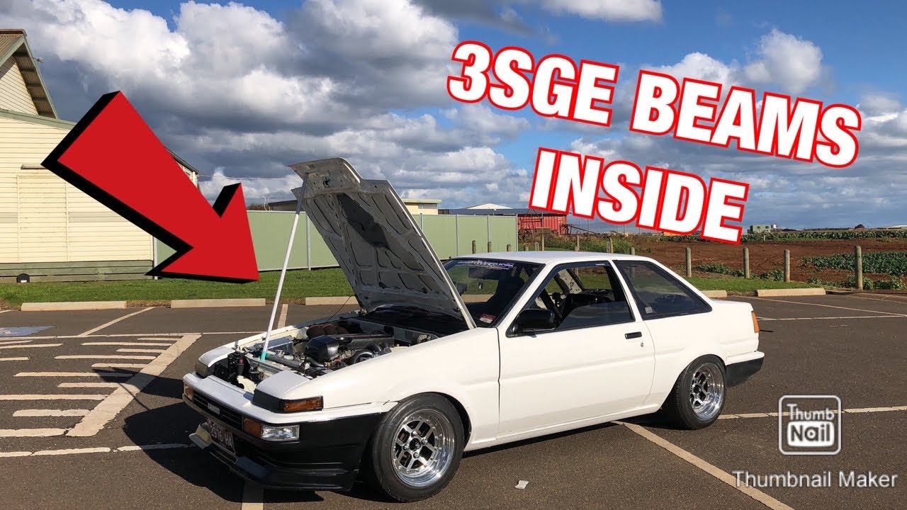 BEAMS 3SGE powered AE86 Trueno - YouTube