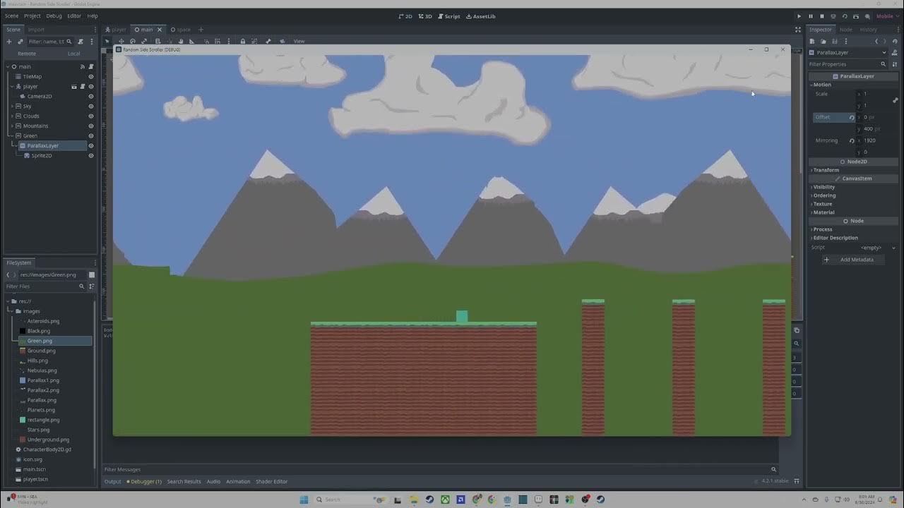 Adding parallax backgrounds in Godot 4! - YouTube