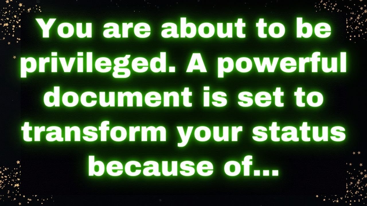 You’re about to be privileged! A powerful document will transform your ...