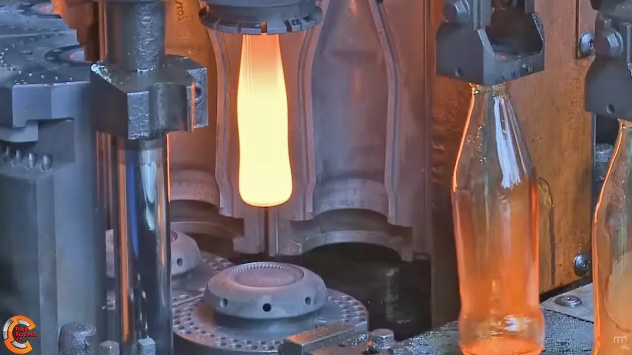 Cómo se hace botella de vidrio - Proceso de producción en masa de ...