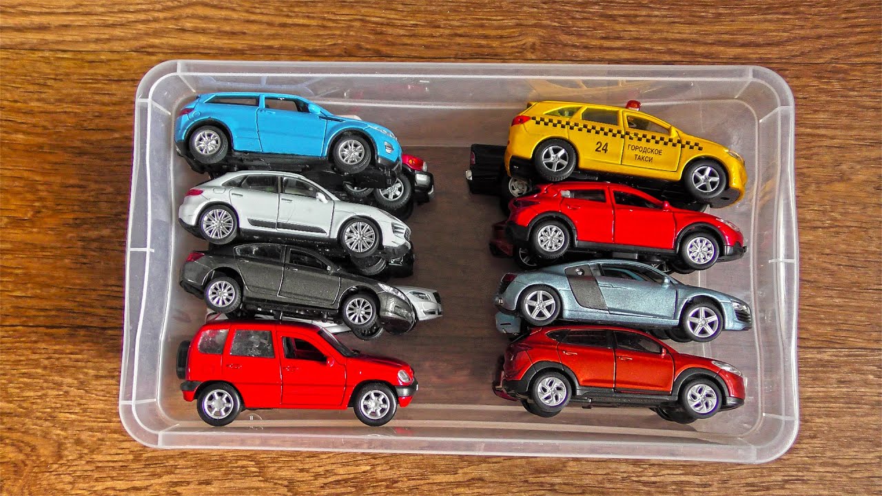 SUVs, Sedans and other types of cars from the box in 4k video - YouTube