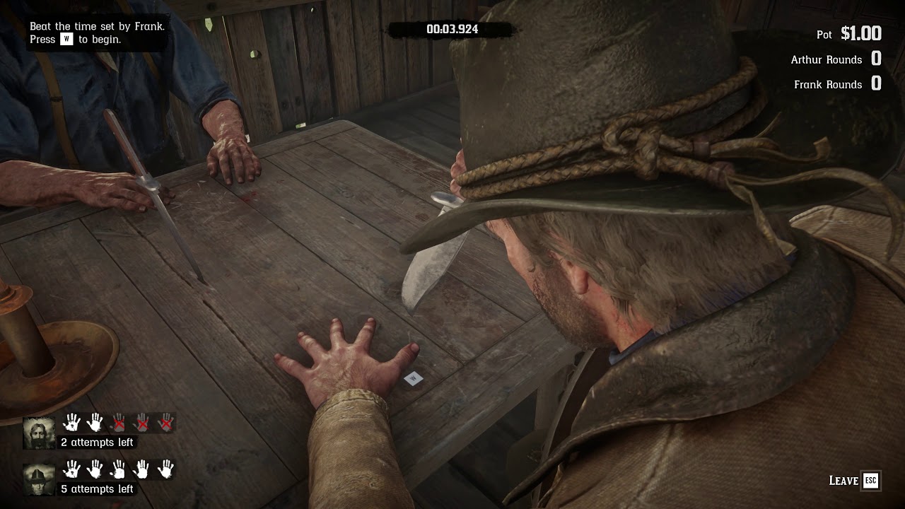 RDR 2: Gambler Challenge 3 (1st of 3 Five Finger Fillet Wins) - YouTube
