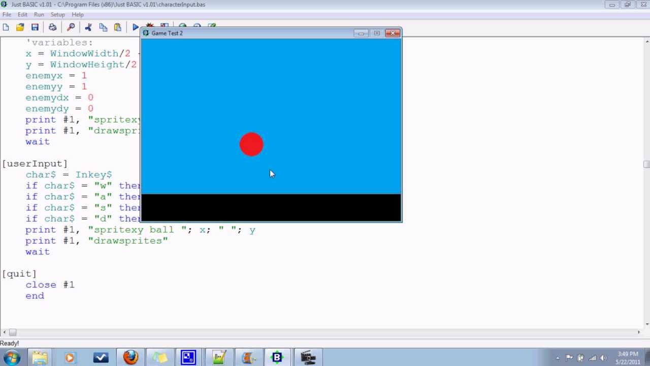 Beginning Programming With Just Basic Tutorial 9 Character Input Youtube 1283
