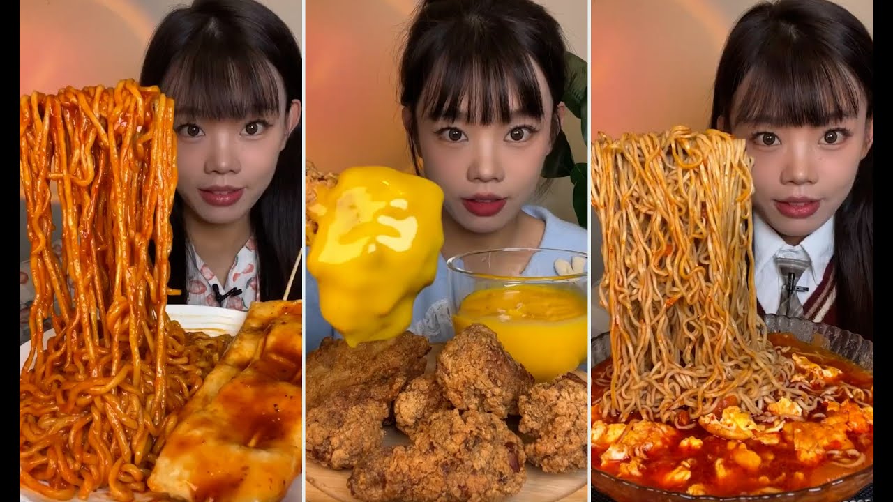 #29 [ASMR] MOST POPULAR FOOD FOR ASMR 요리 먹방 :) 이거 맛있네? 칼비빔국수(팔도비빔칼국수)와 ...