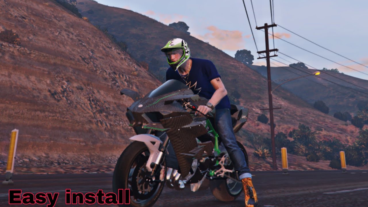 DOWNLOAD Kawasaki Ninja H2/H2R in GTA V | gta 5 mods - YouTube