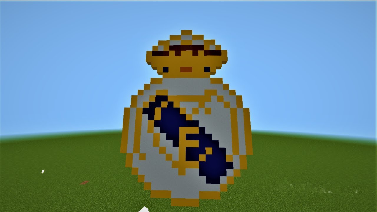 CONSTRUINDO A PIXEL ART DO REAL MADRID! - Minecraft - YouTube