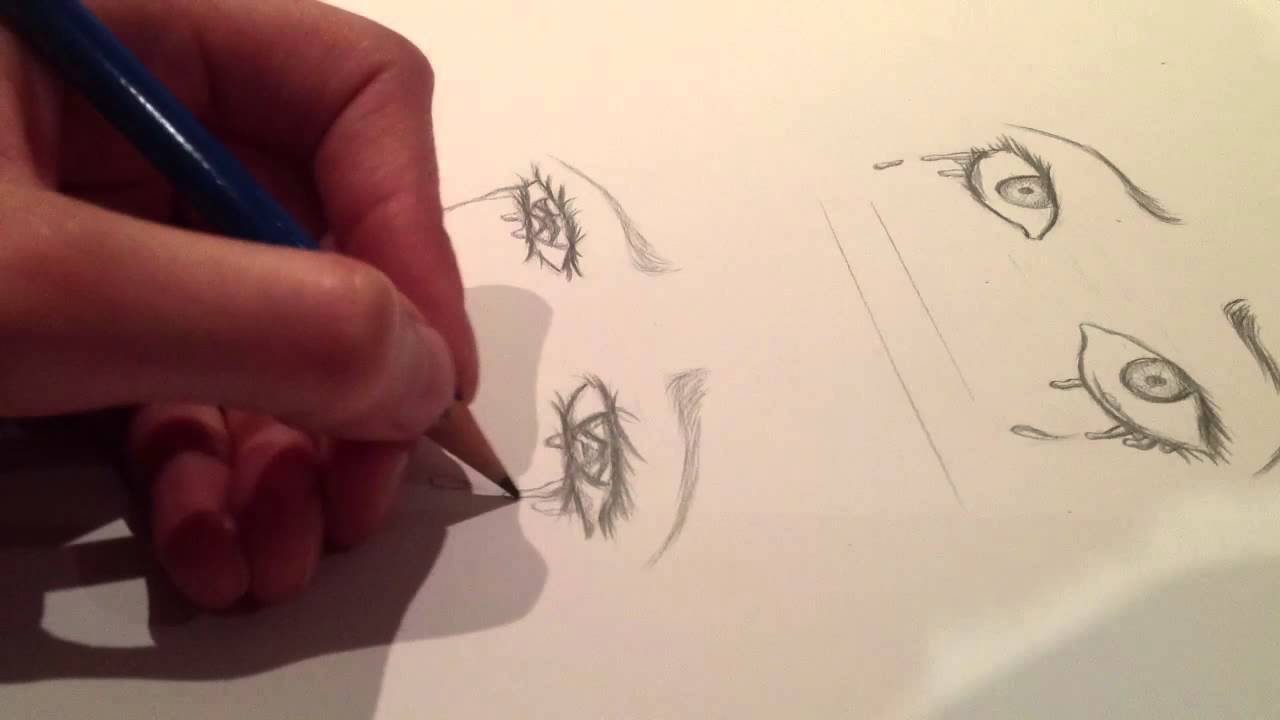 crying eye drawing tutorial - YouTube