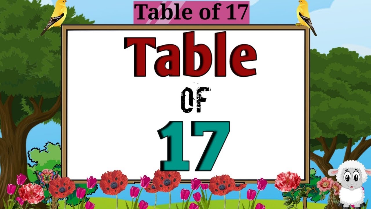 Table of 17 | Rhythmic Table of Seventeen | Learn Multiplication Table ...
