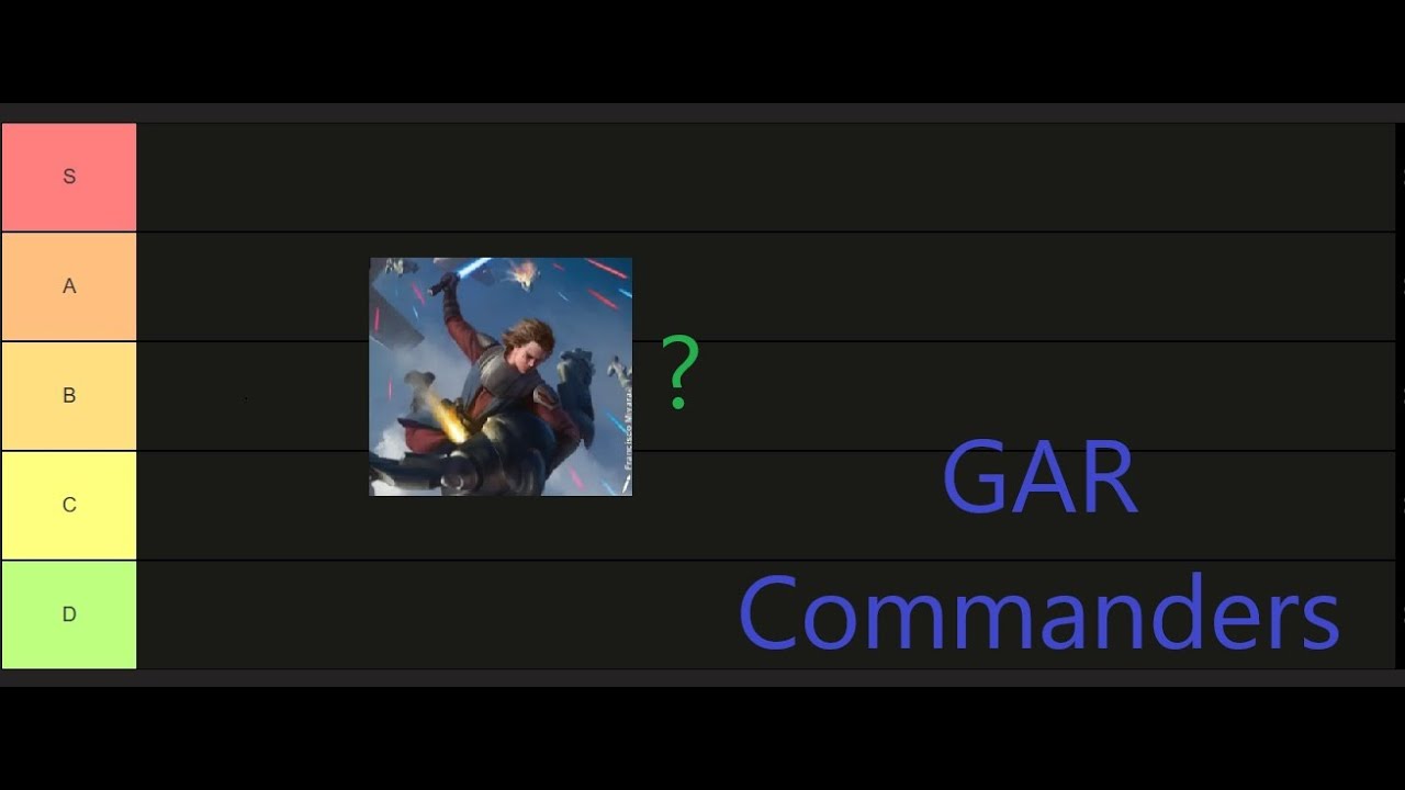 GAR Commander Tier List | Star Wars Legion - YouTube