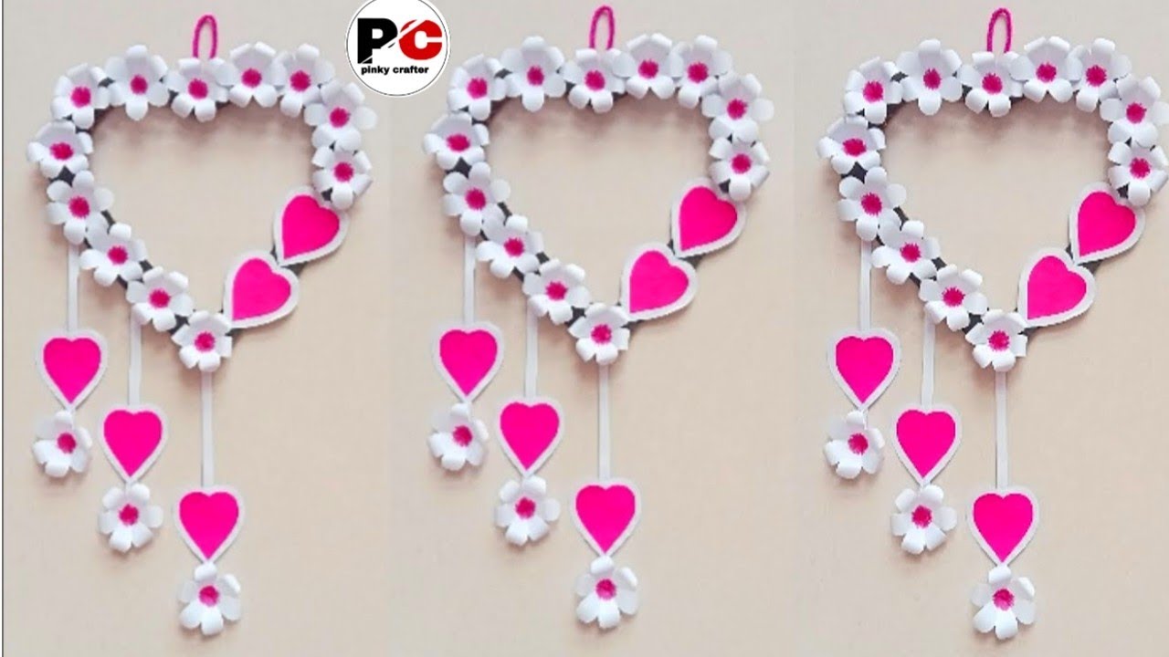 DIY Wall hanging । Beautiful paper craft for home decoration । kagojer ...