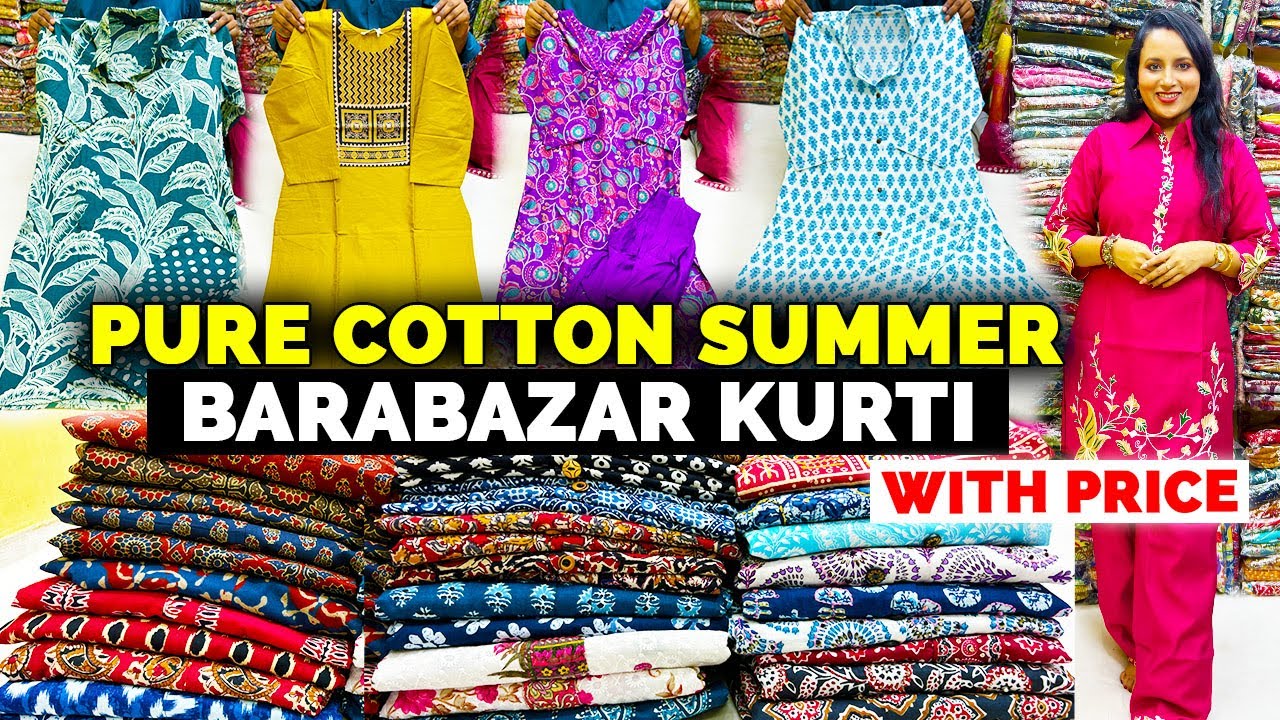 Barabazar Kurti Market 2025 | Pure Cotton Barabazar Kurti Collection ...