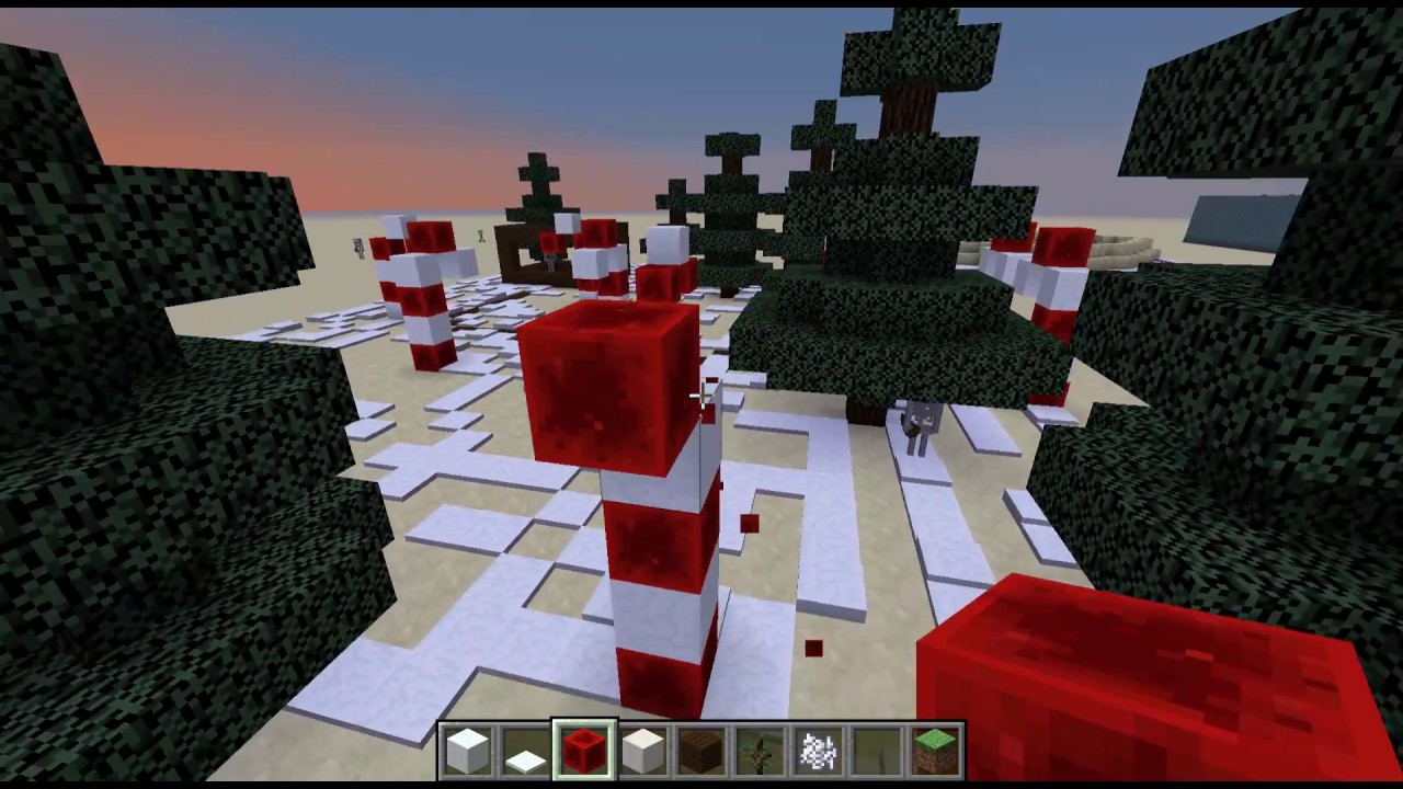 Minecraft Candy Cane Forest Building Challenge Part 1 - YouTube