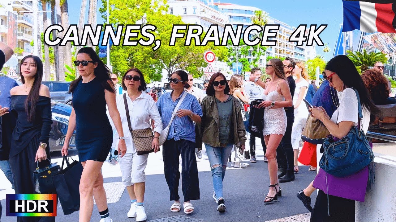 France Walking Tour - Cannes - Famed of Film Festival (4K HDR 60 fps ...