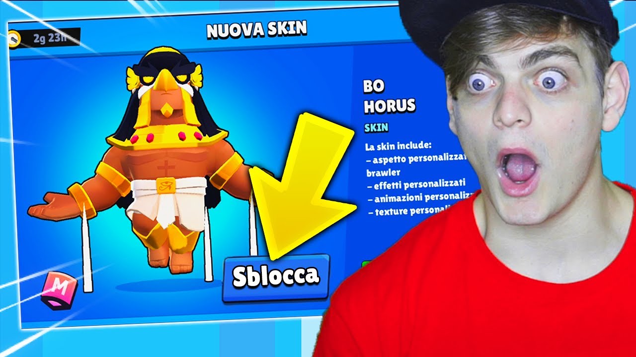 SBLOCCO FINALMENTE LA NUOVA SKIN HORUS BO su BRAWL STARS ita! - YouTube