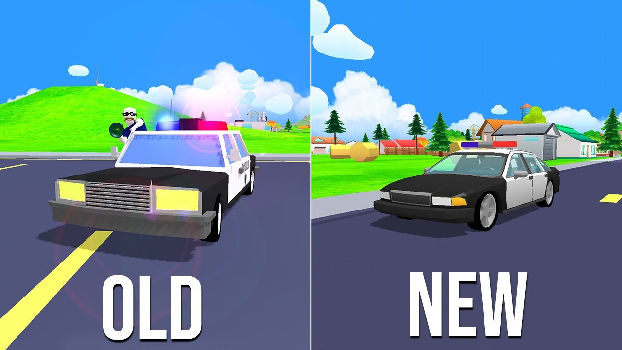 Dude Theft Wars Old Police Car Vs New Police Car !!! 🤔🤔🤔 - YouTube