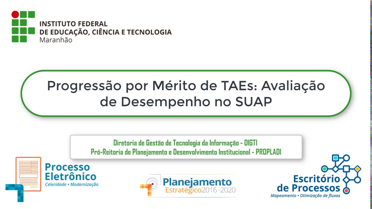 Avaliação de Desempenho no SUAP para Progressão por Mérito ...