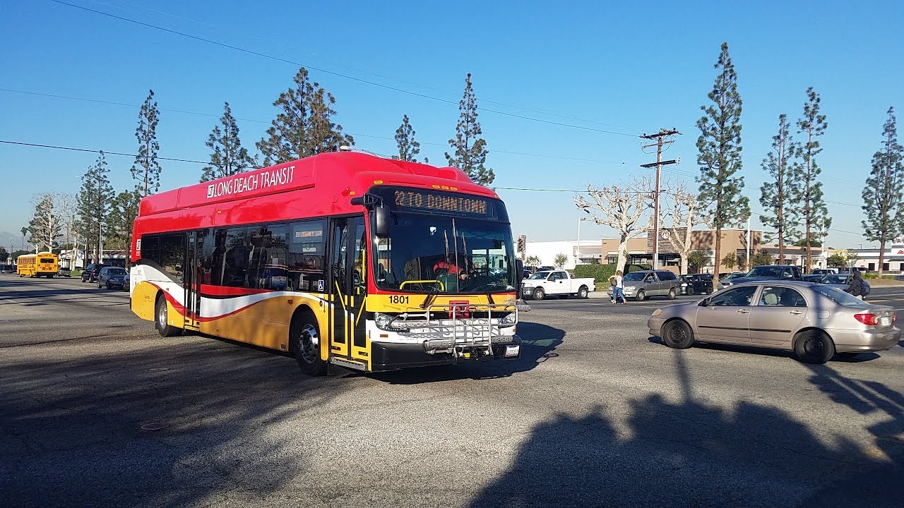[new bus] Long Beach Transit - New Flyer XN40 (1801) - 2/7/2018 - YouTube
