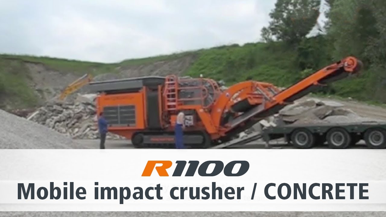 Rockster R1100 Closed Circuit Impactor / Concrete - YouTube