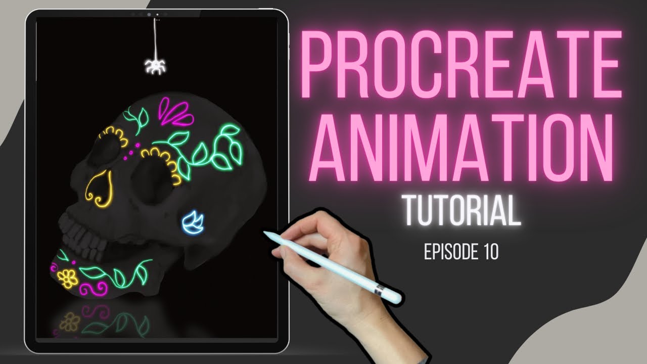 PROCREATE TIP- Animating in Procreate for Beginners- Day of the Dead Digital Art- Paint with Me ...