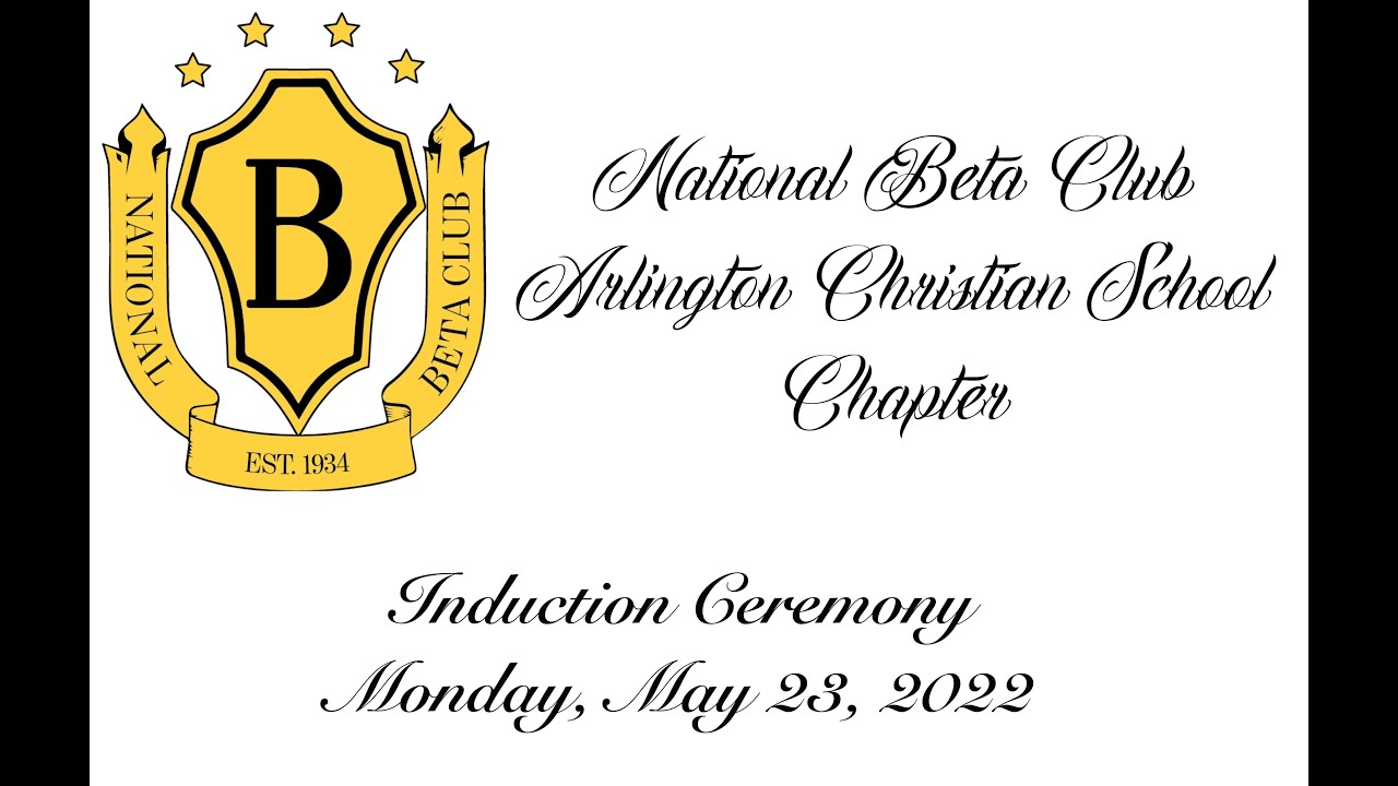 Beta Club Induction for Arlington Christian School. - YouTube