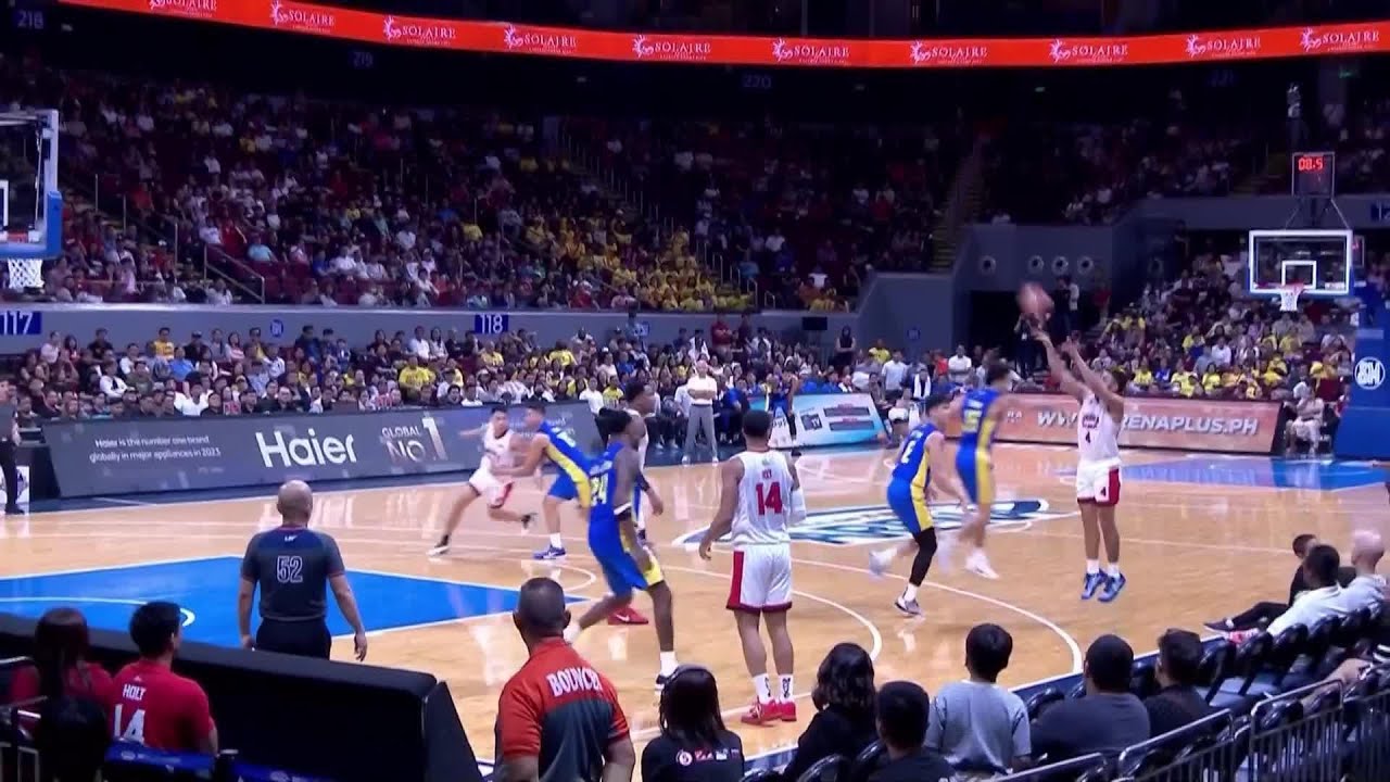 RJ Abarrientos HITS FIRST FOUR-POINTER in PBA Finals | PBA Season 49 ...