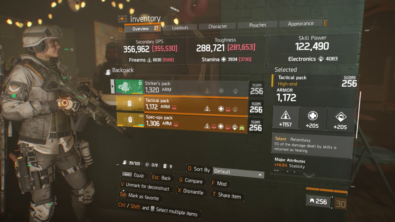 Tom Clancy's The Division set loadout items to junk - YouTube