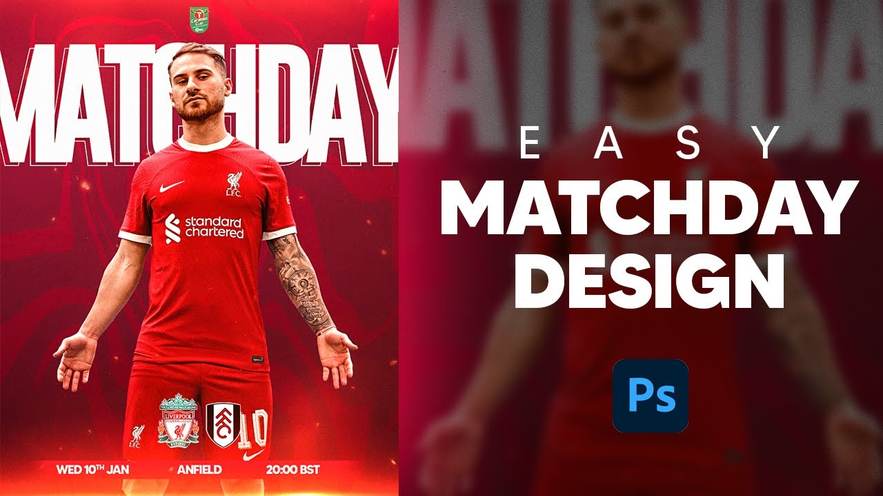EASY Matchday Poster Design! Photoshop - YouTube