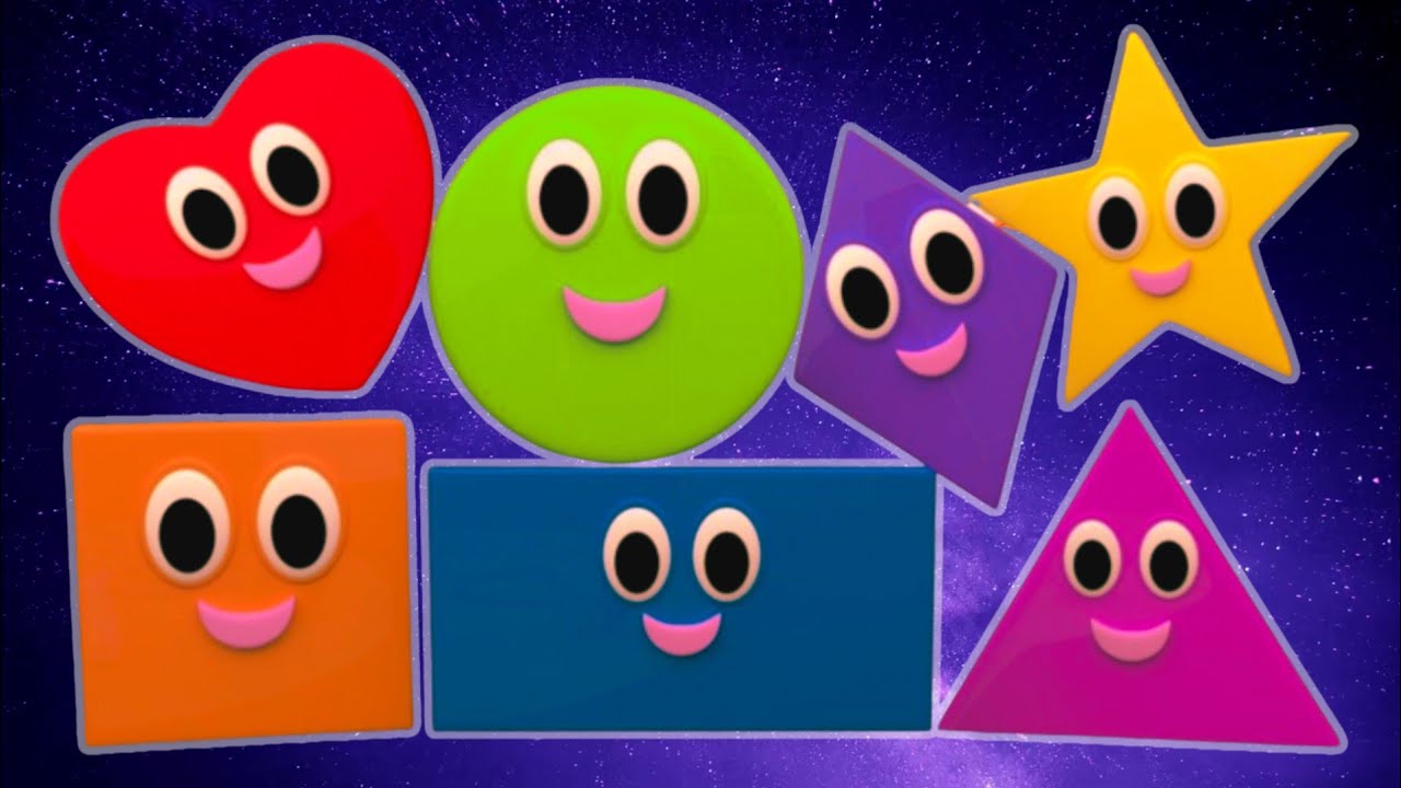 The Shapes Song for Toddlers| Triangle Rectangle Song| We are Shapes ...