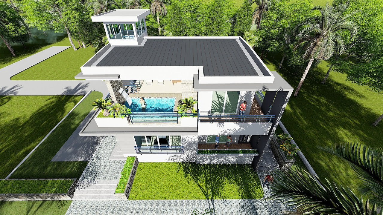 House tour, Beach Tower House with Infinity Lap Pool Part 1 - YouTube