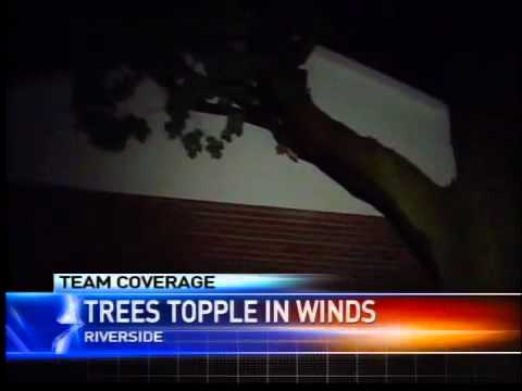 Storm damage in Riverside - YouTube