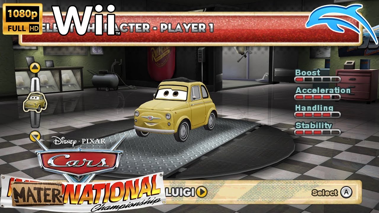 Cars Mater-National Championship | Luigi Wii HD Gameplay (Dolphin ...