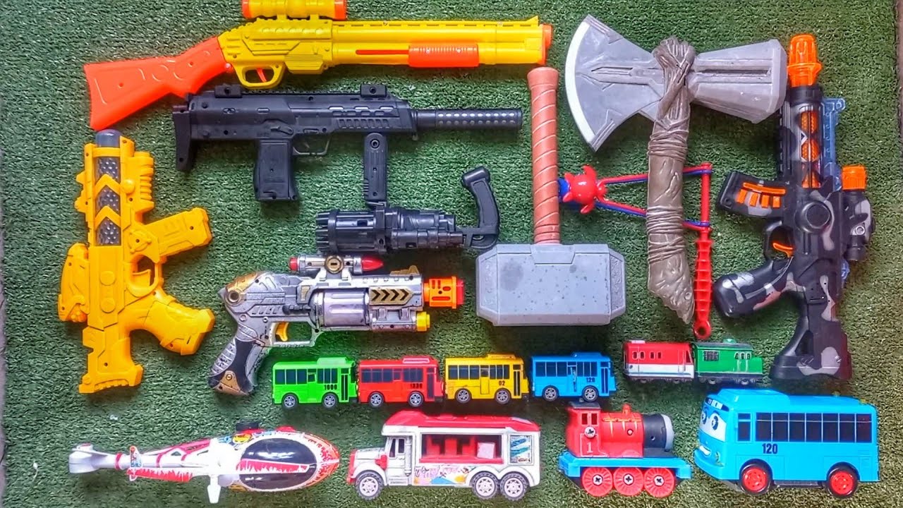 Collecting 7 Sniper Rifles and AK47 Guns Super Machine Gun Spider-Man ...