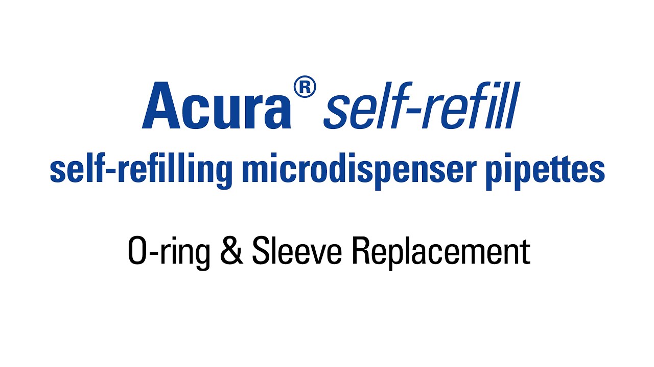 O-ring and sleeve replacement of an Acura® self-refill microdispenser ...